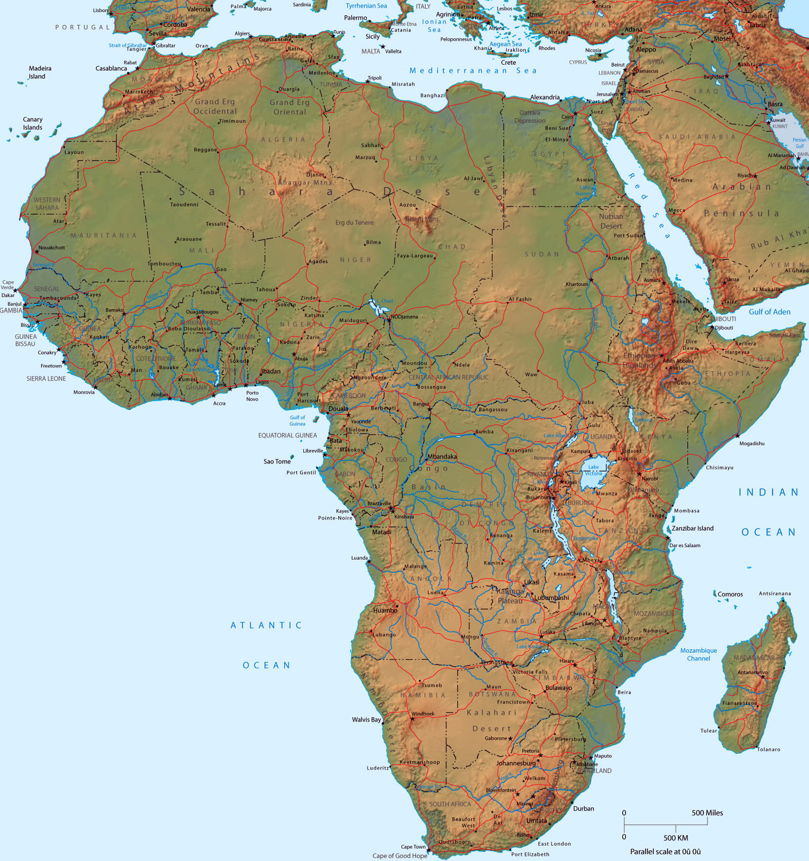 Maps Of Africa And African Countries Political Maps Administrative Maps Of Africa And African Countries Political Maps Administrative