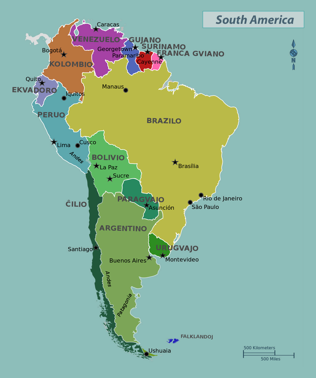 Maps Of South America And South American Countries Political Maps Maps Of South America And South American Countries Political Maps